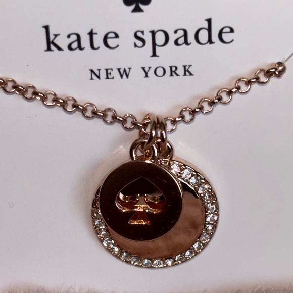 kate spade | Jewelry | Kate Spade Rose Gold Pendant Necklace New | Poshmark